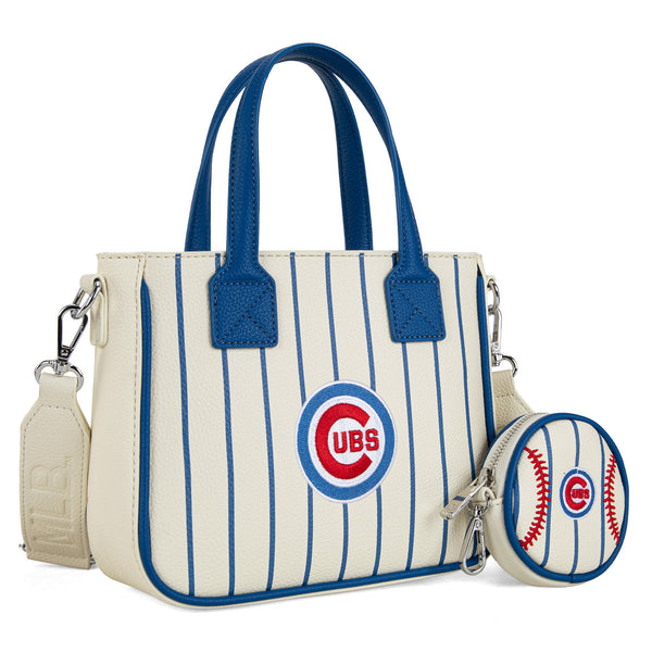MLB-CU103 MLB Chicago Cubs Team Tote/Crossbody with Baseball Coin Pouc ...