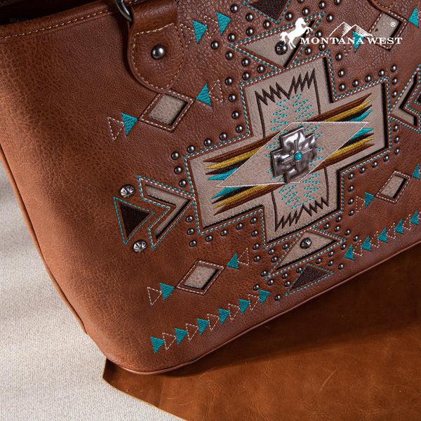 MW1261G-8317 Montana West Concho Collection Concealed Carry Tote ...