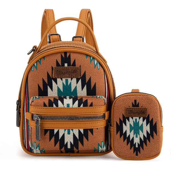 WG174-8600 Wrangler Southwestern Knitted Mini Backpack With Coin Pouch ...