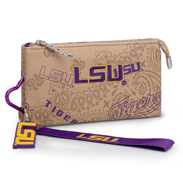 NC-LSU013KH Louisiana State University Fighting Tigers Wallet/Wristlet ...