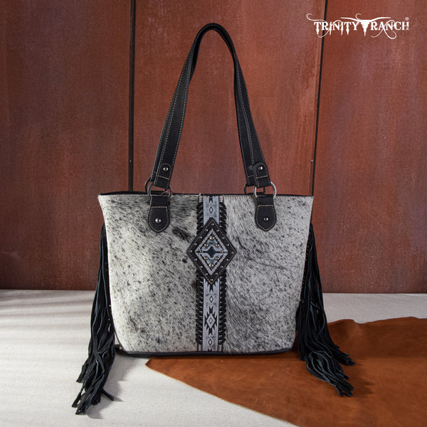 TR146G-8317 Trinity Ranch Hair On Cowhide Concealed Carry Tote ...
