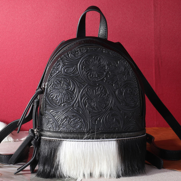 TR160-9110A Trinity Ranch Hair-On Cowhide Collection Mini Backpack ...
