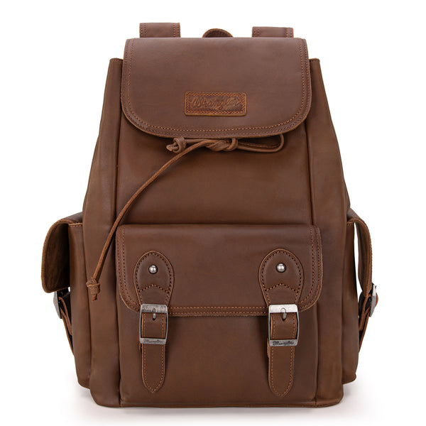 WG143-9110 Wrangler 100% Genuine Leather Backpack - Brown – MONTANA ...