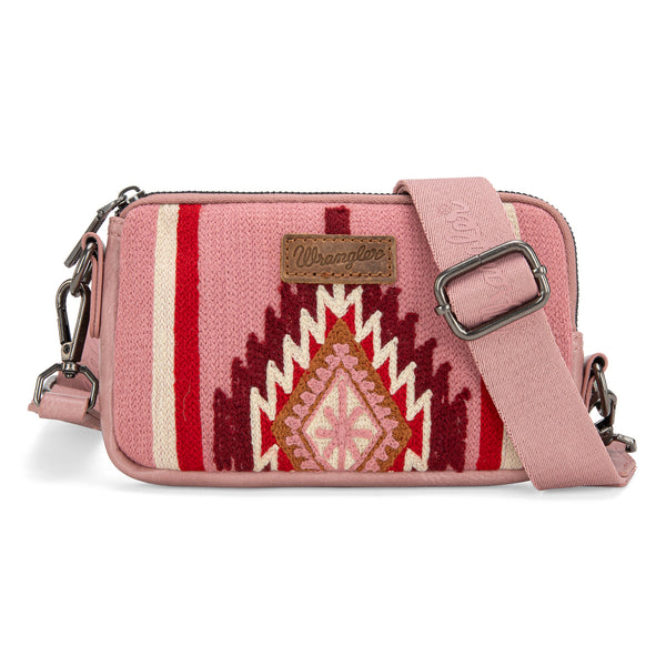 WG174-1833 Wrangler Southwestern Knitted Mini Crossbody - Hot Pink ...