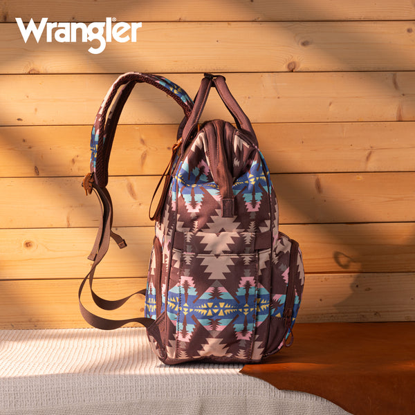 WG2210-9110 Wrangler Aztec Printed Callie Backpack - Coffee – MONTANA ...