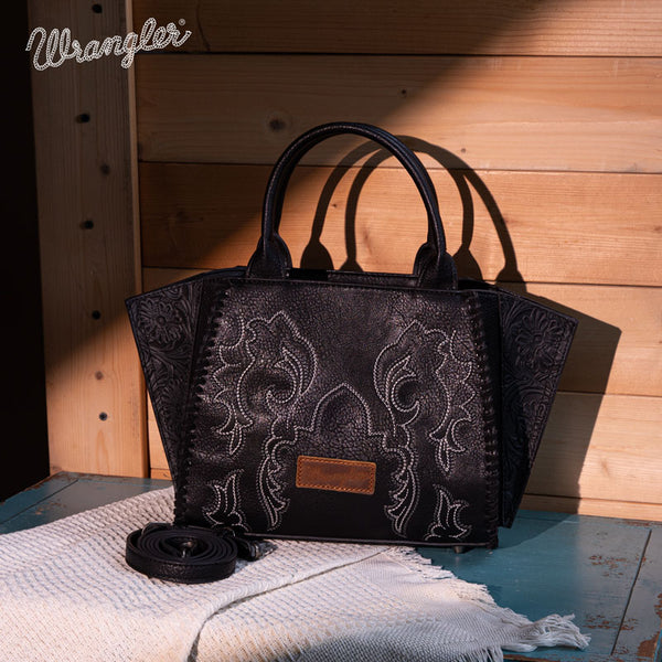 WG145G-8300 Wrangler Embroidered Trapezoid Concealed Carry Tote/Crossb ...